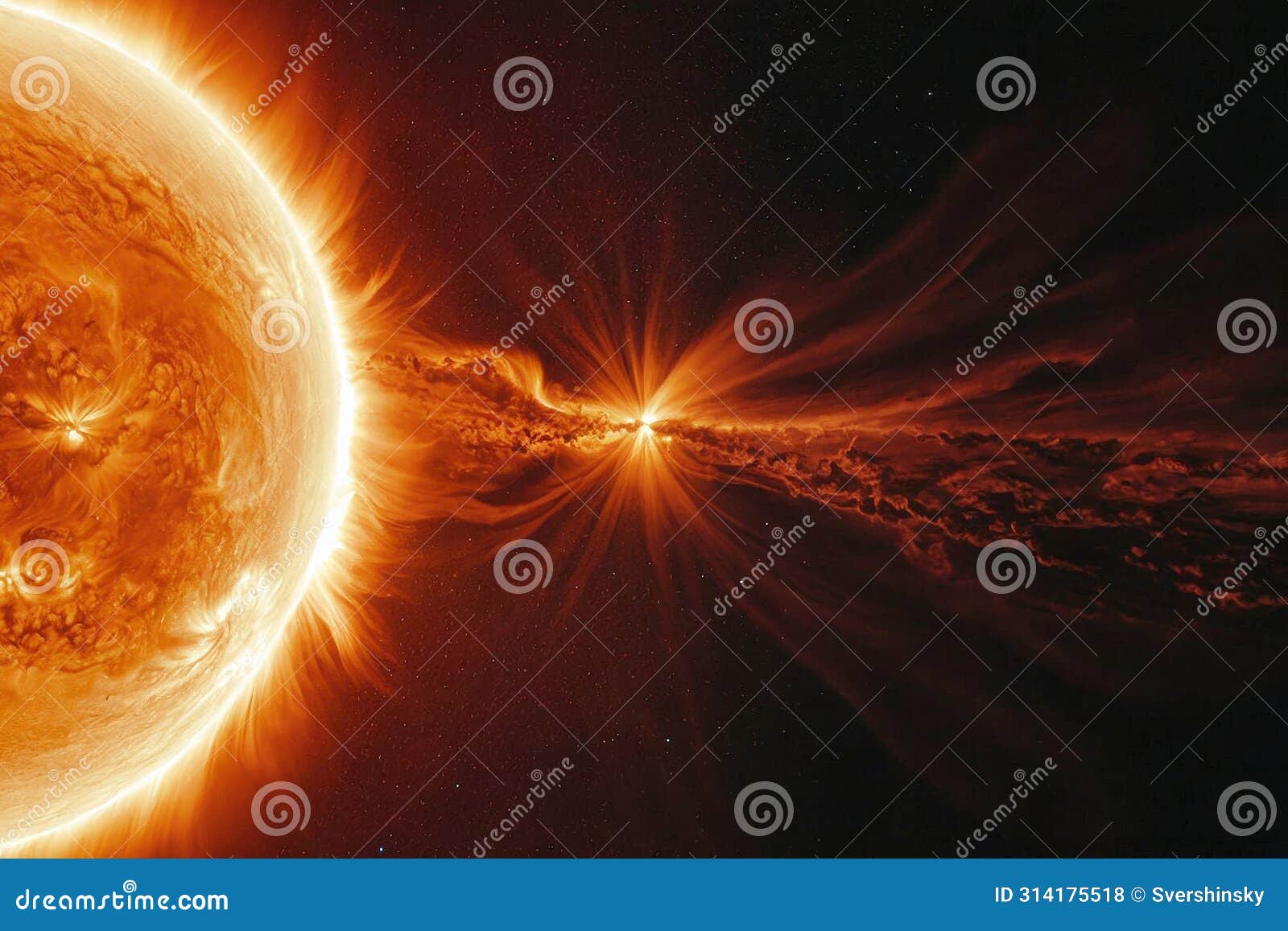 Sun with Magnetic Storms. Plasma Flash on the Surface of a Our Star ...