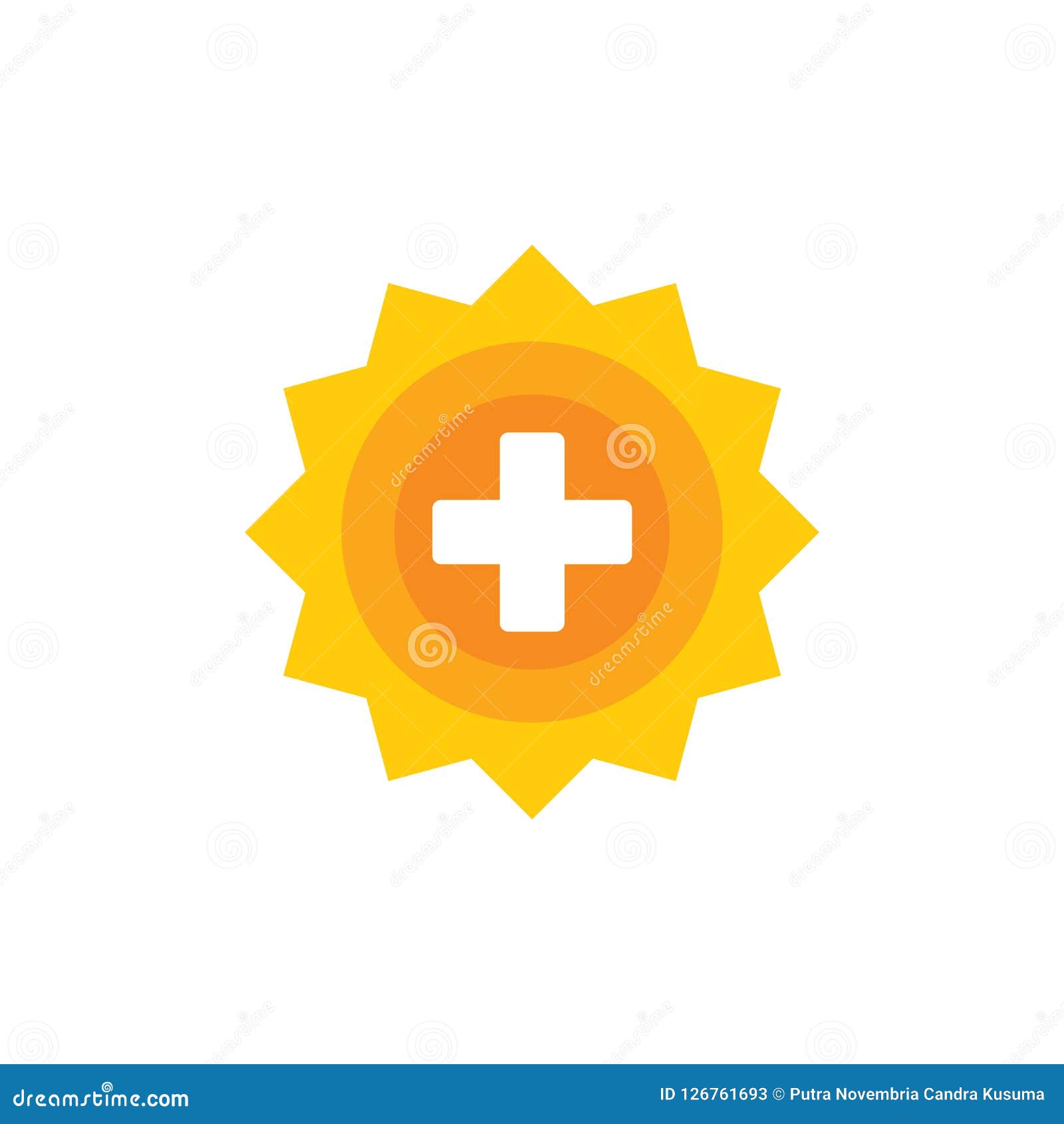Sun Medical Logo Icon Design Stock Illustration - Illustration of light ...