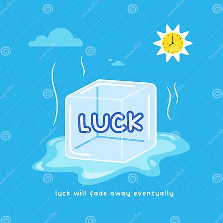 The Sun and the Melting Ice Cube. Isolated Vector Illustration Stock ...