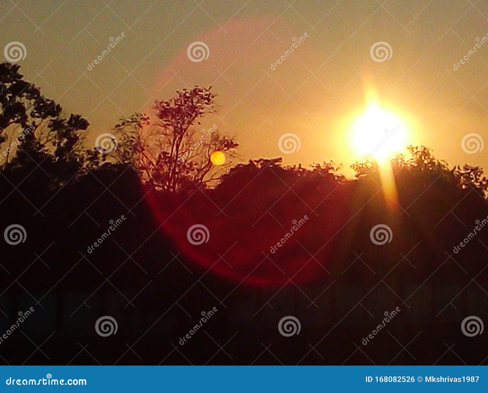Sun in Middle of the Day Looking Breathtaking Stock Photo - Image of ...