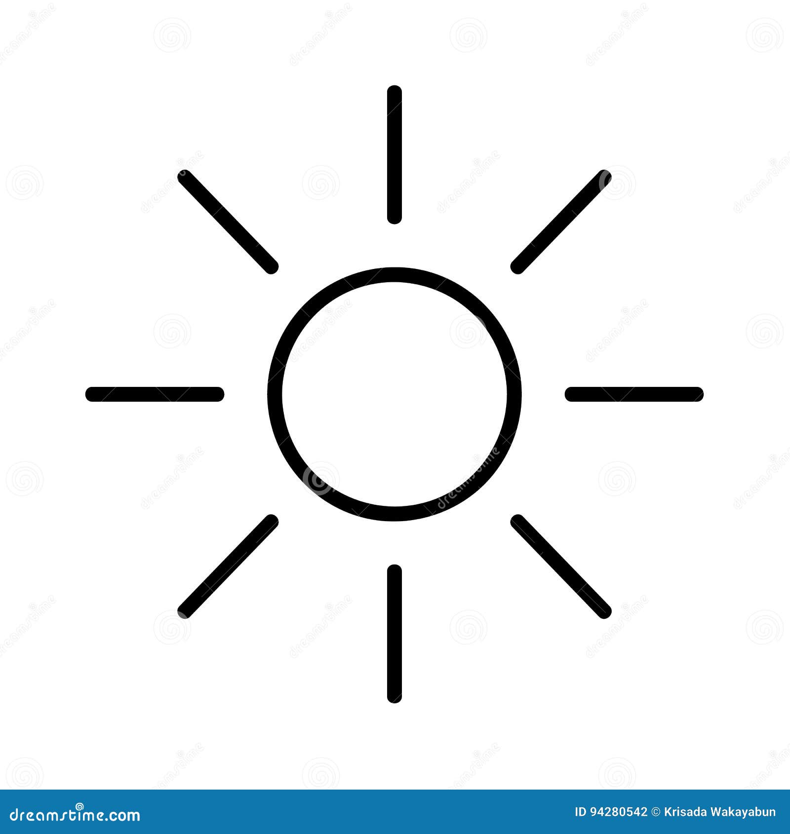 Sun Minimal Style Icon Vector Eps10 Stock Vector - Illustration of ...