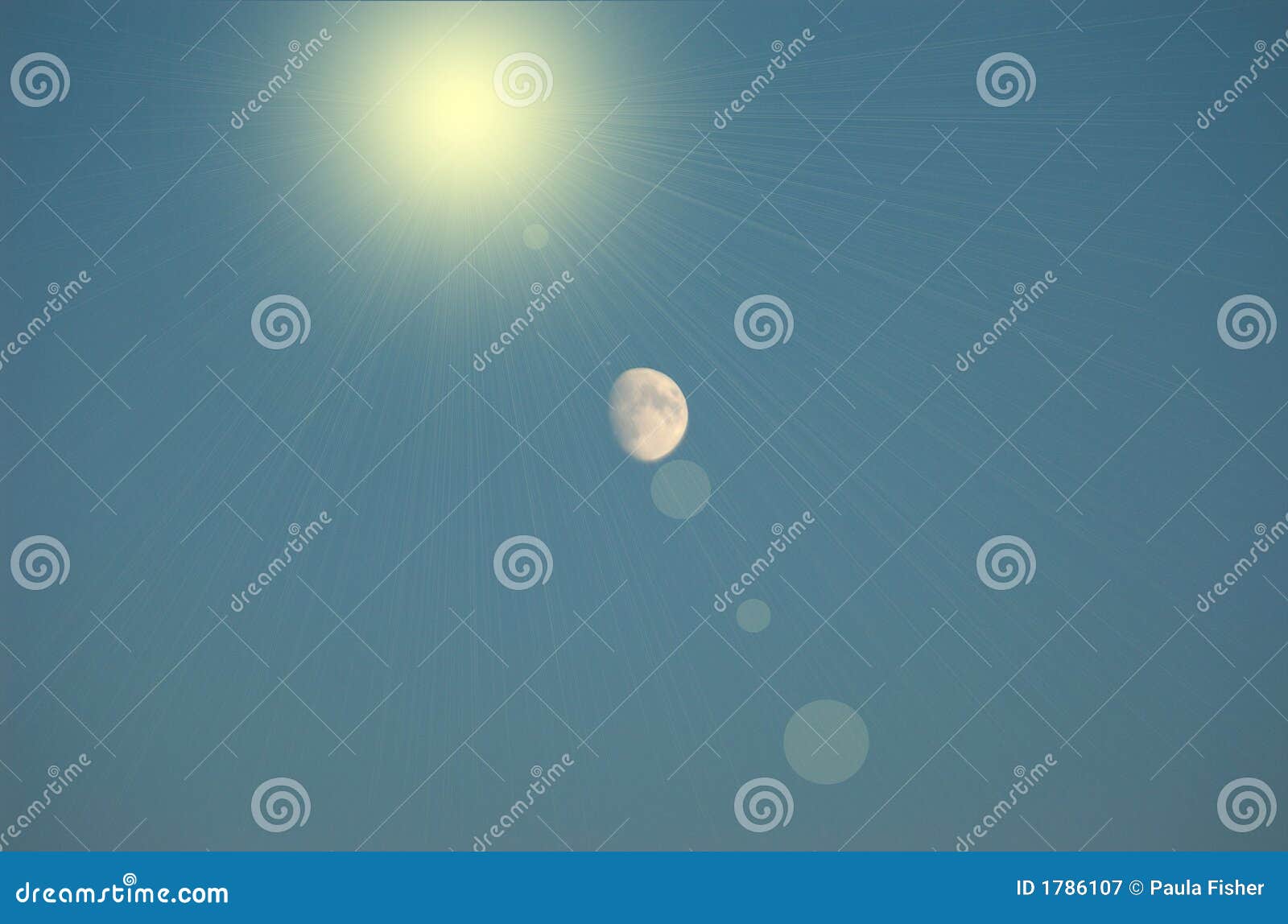 Sun and Moon Background stock image. Image of sunny, daylight - 1786107