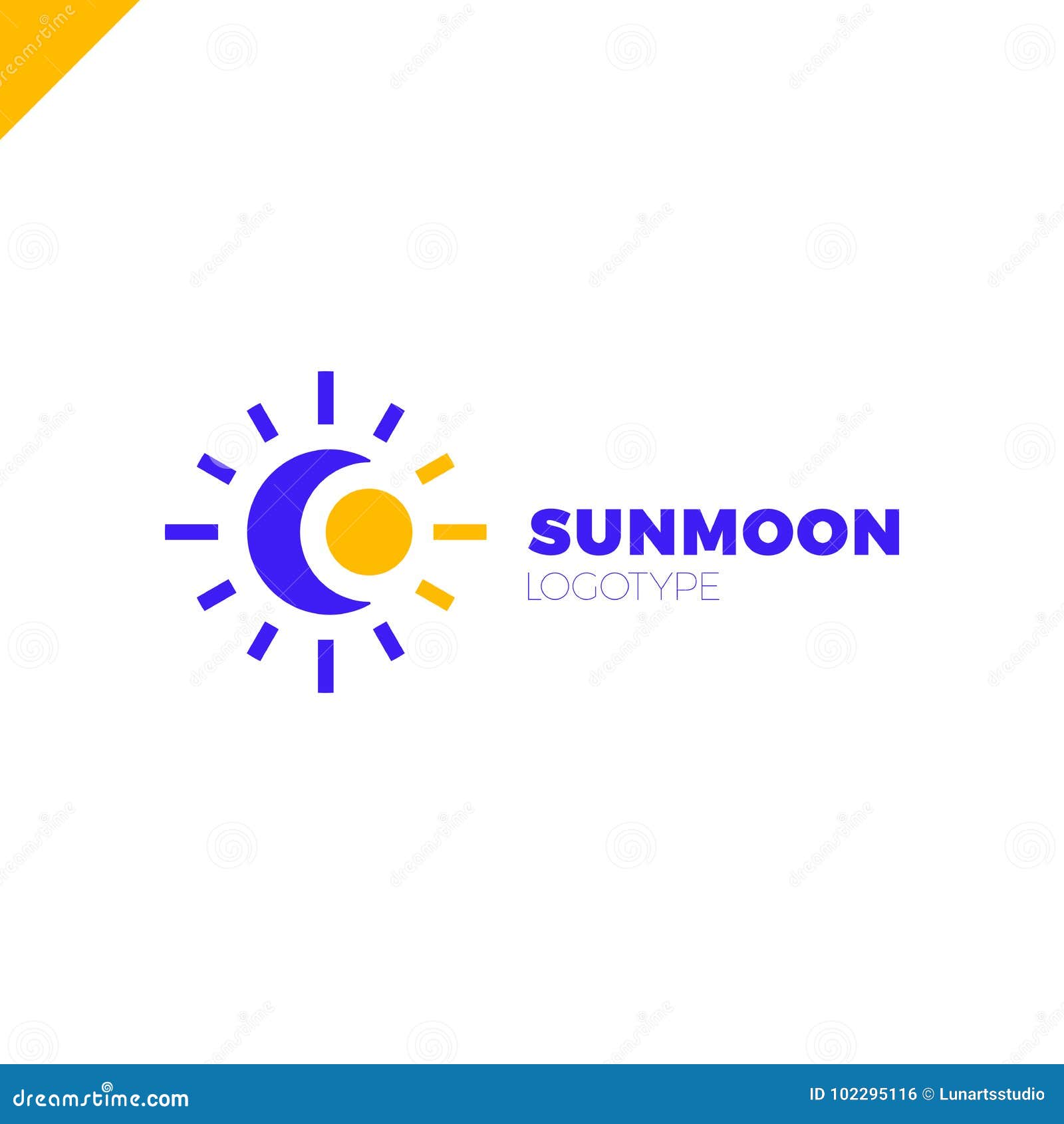 Sun and Moon Logo. Abstract Illustration Stock Illustration ...