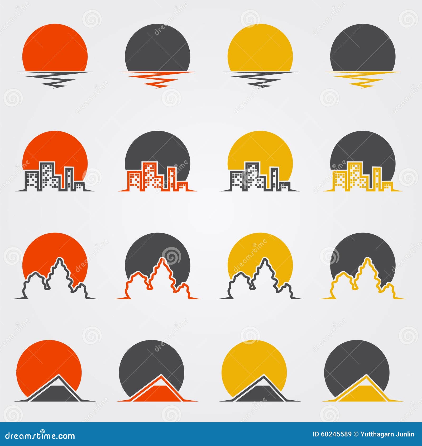 Sun & Moon stock vector. Illustration of river, beauty - 60245589