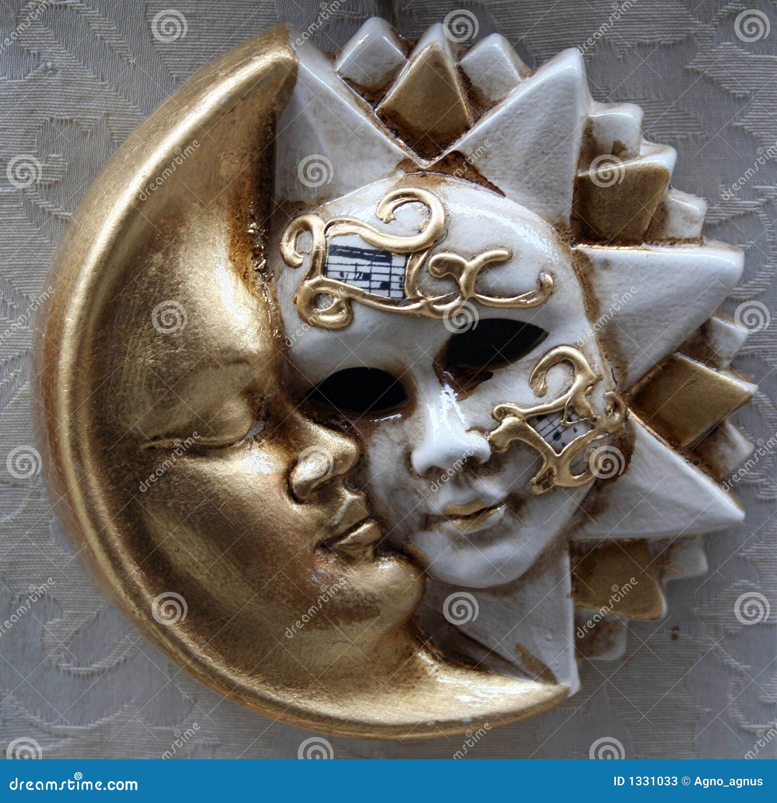 Sun and moon mask stock image. Image of carnevale, italian - 1331033