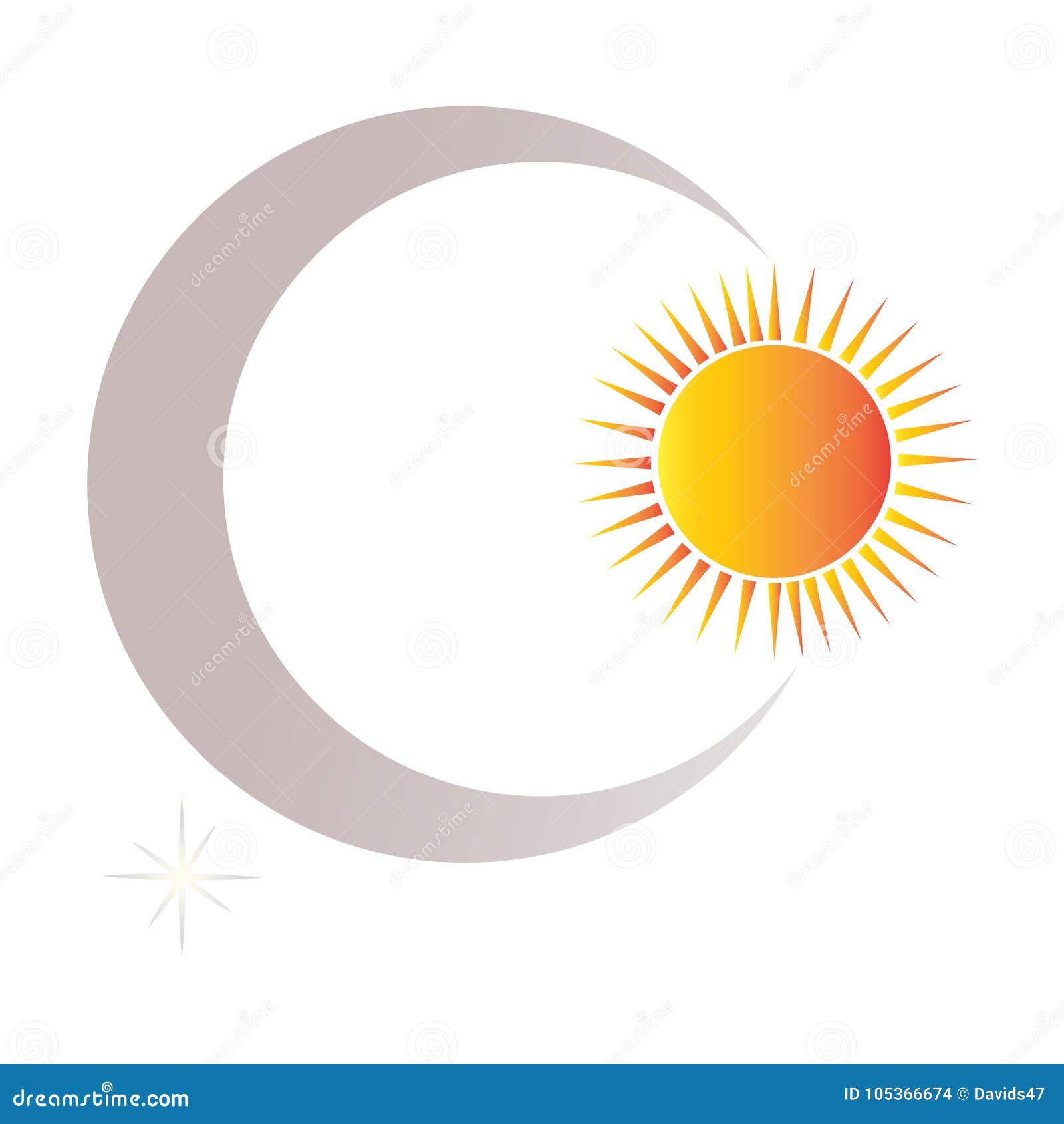 Sun and moon shapes stock vector. Illustration of icon - 105366674