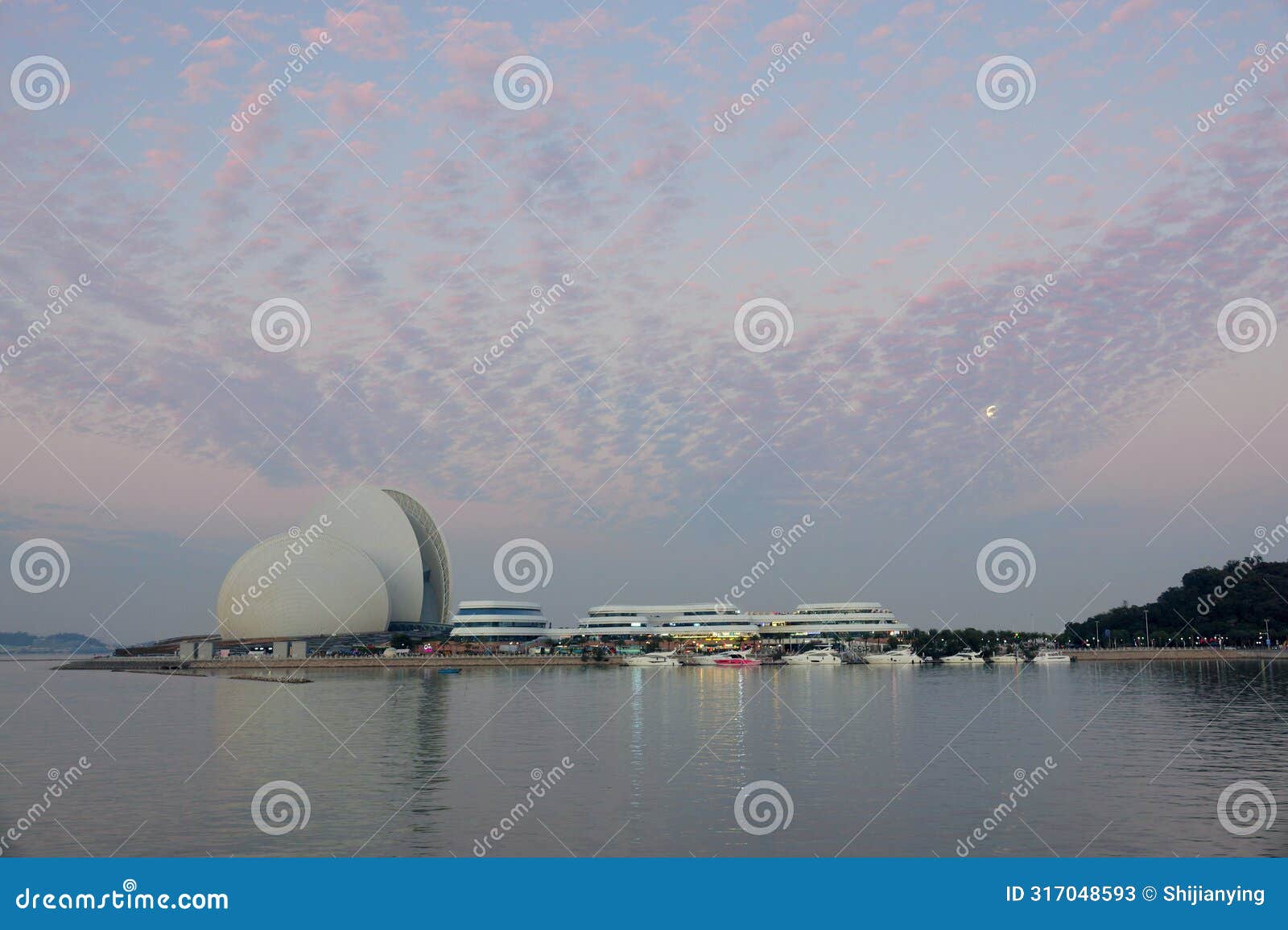 Sun Moon Shell stock image. Image of ocean, cloud, dusk - 317048593