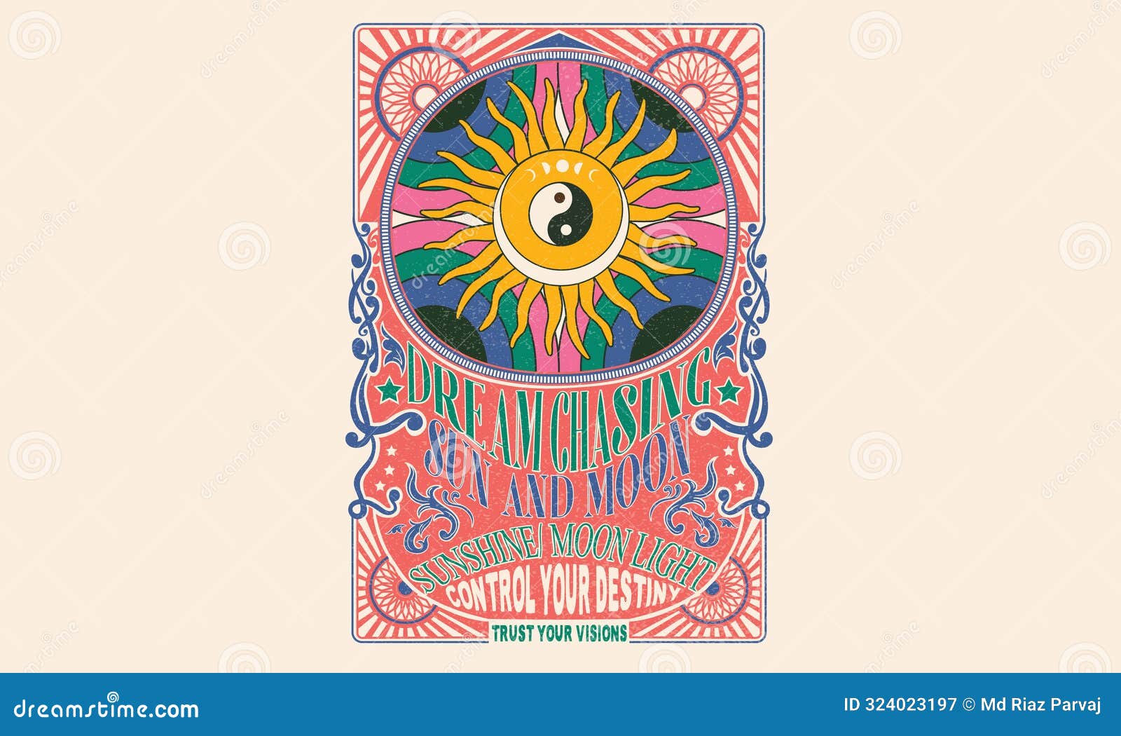 Vintage Visions Abstract Retro Artwork In Office Spotlight Stock Image ...