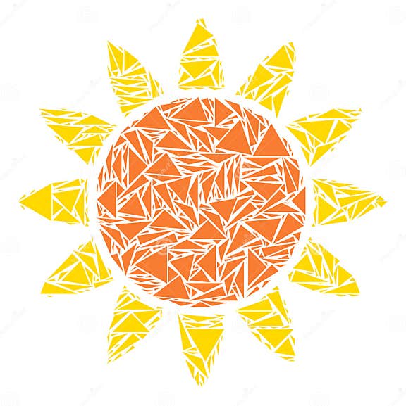 Sun Collage of Triangles stock vector. Illustration of design - 119925266
