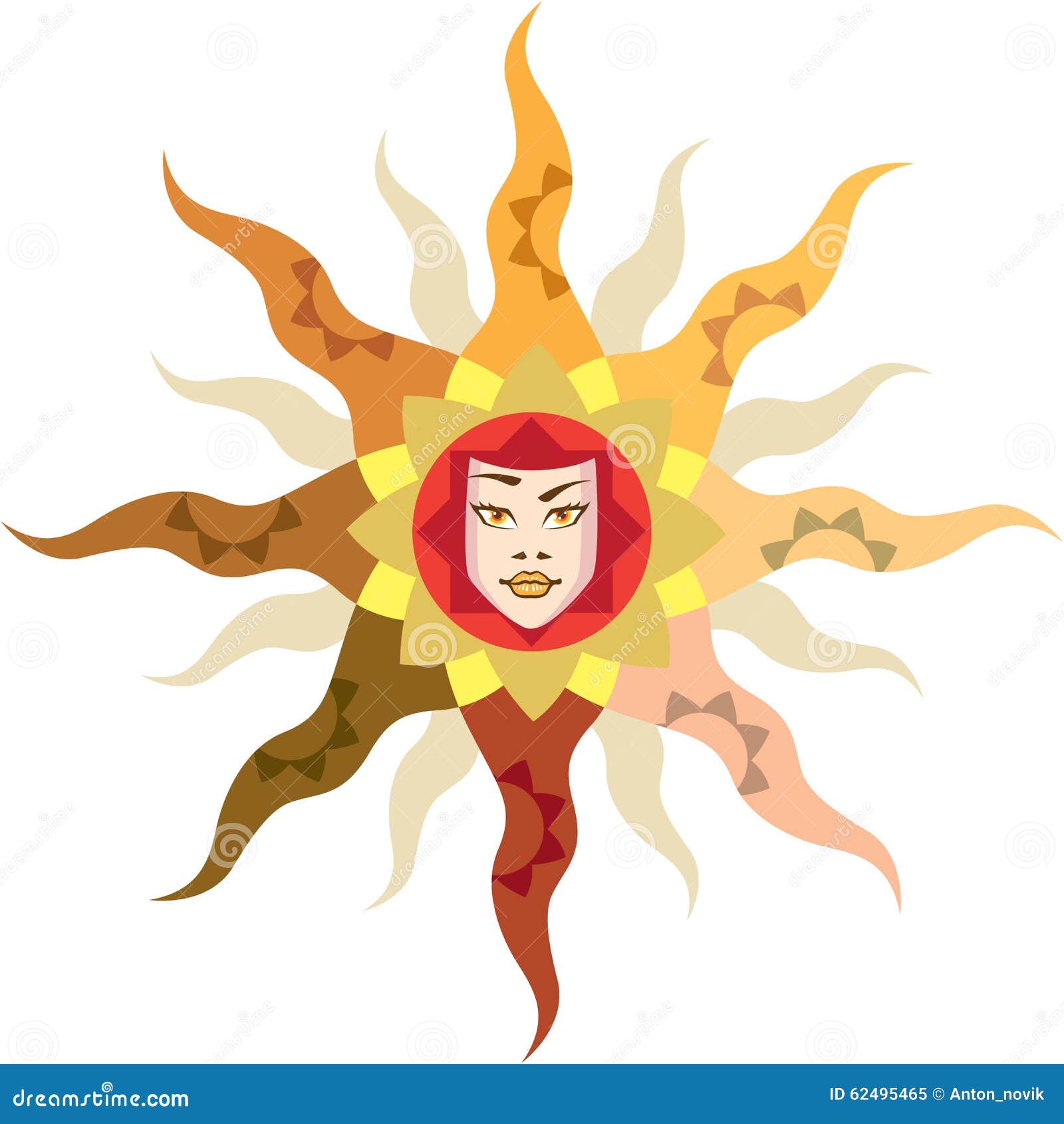 Sun Mother Nature abstract stock vector. Illustration of abstract ...