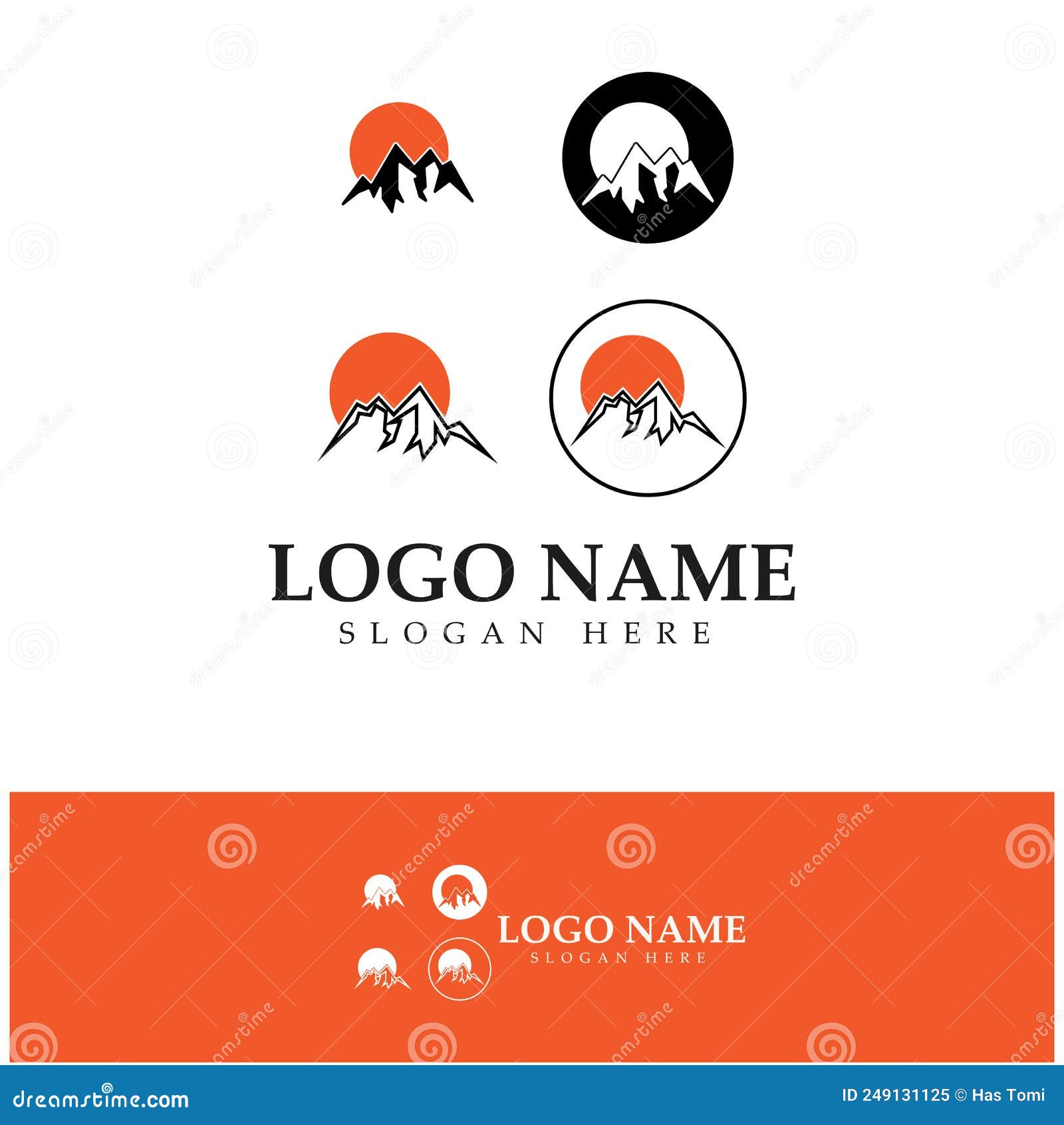 Sun Mountain Logo Icon Design â€“ Stock Illustration Stock Vector ...