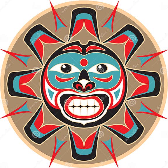 Sun - Native American Style Stock Vector - Illustration of indian ...