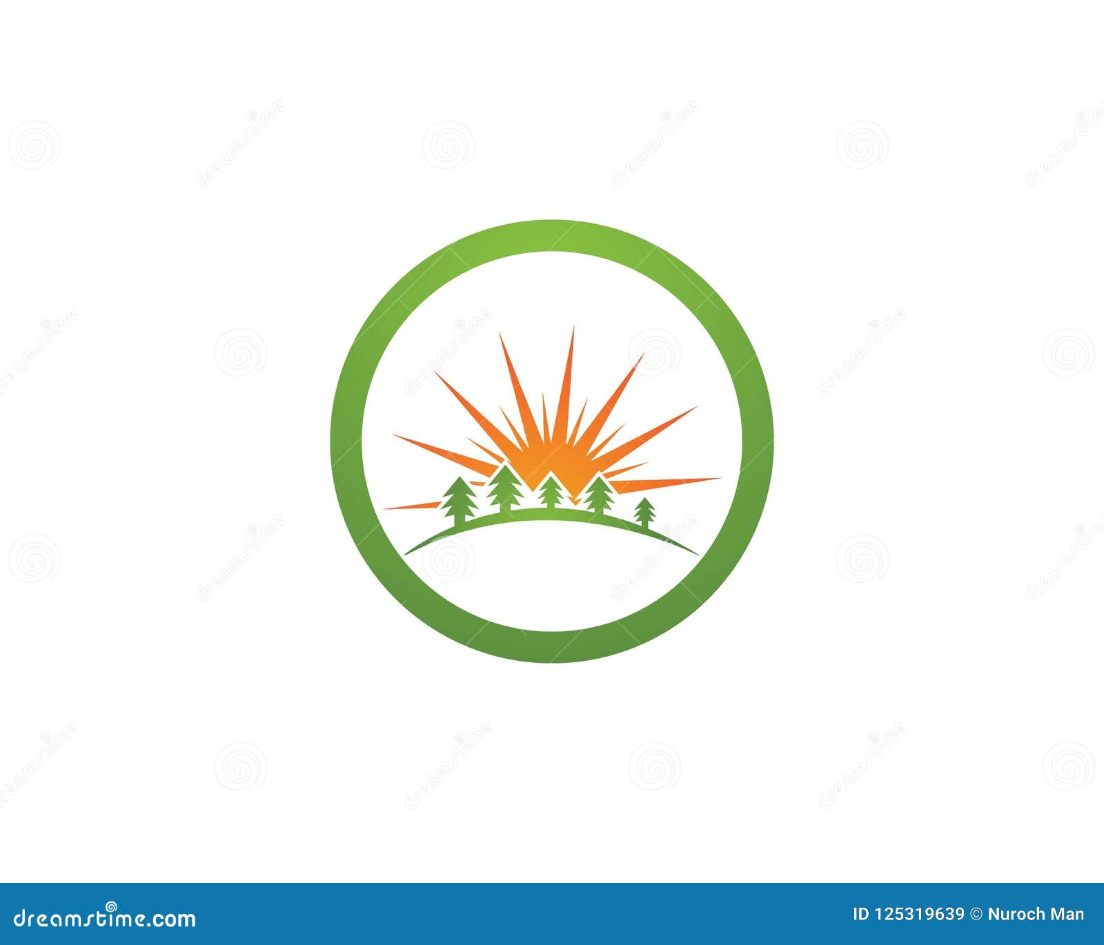 Sun Nature Logos and Symbol Design Icon Stock Illustration ...