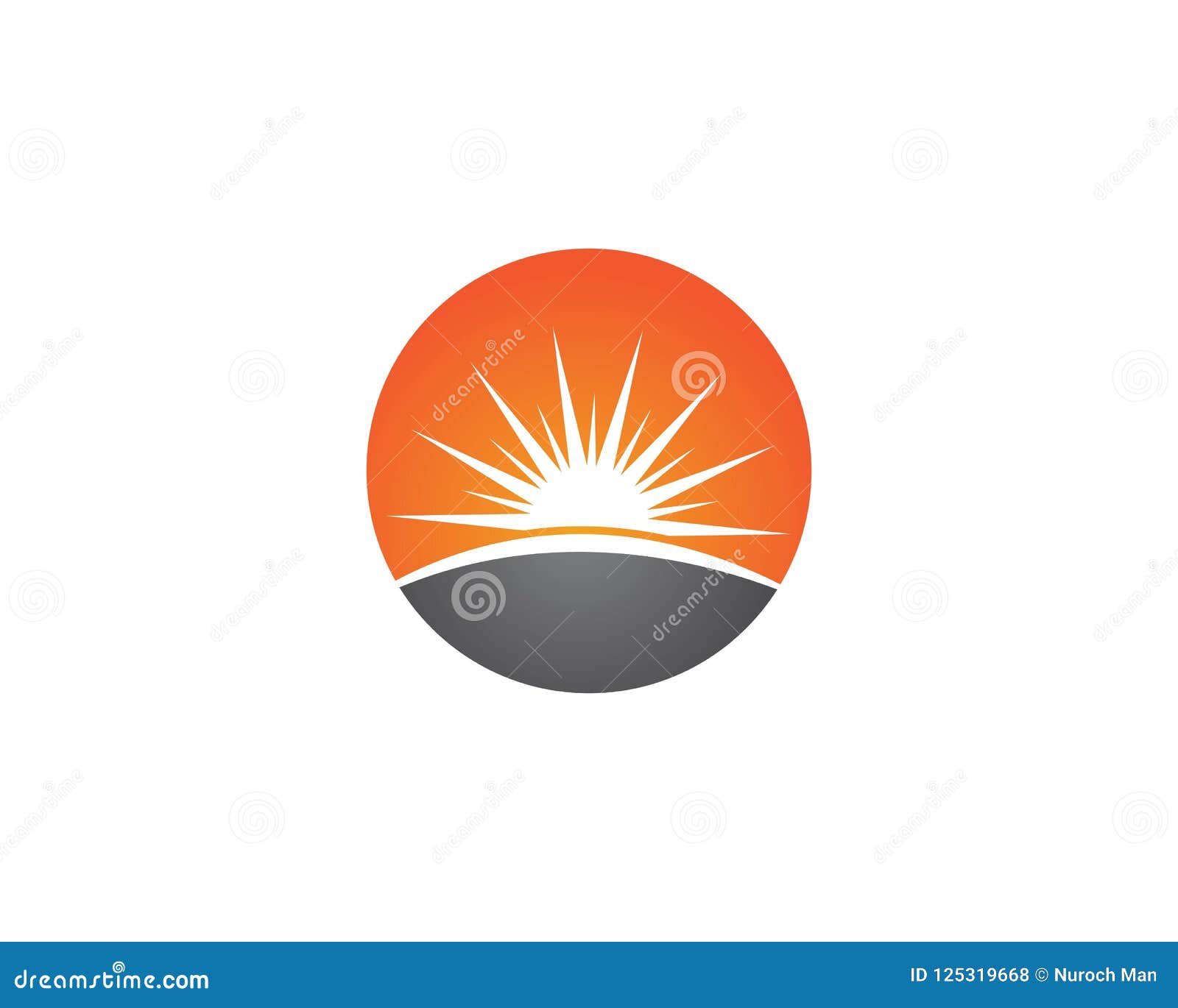 Sun Nature Logos and Symbol Design Icon Stock Illustration ...