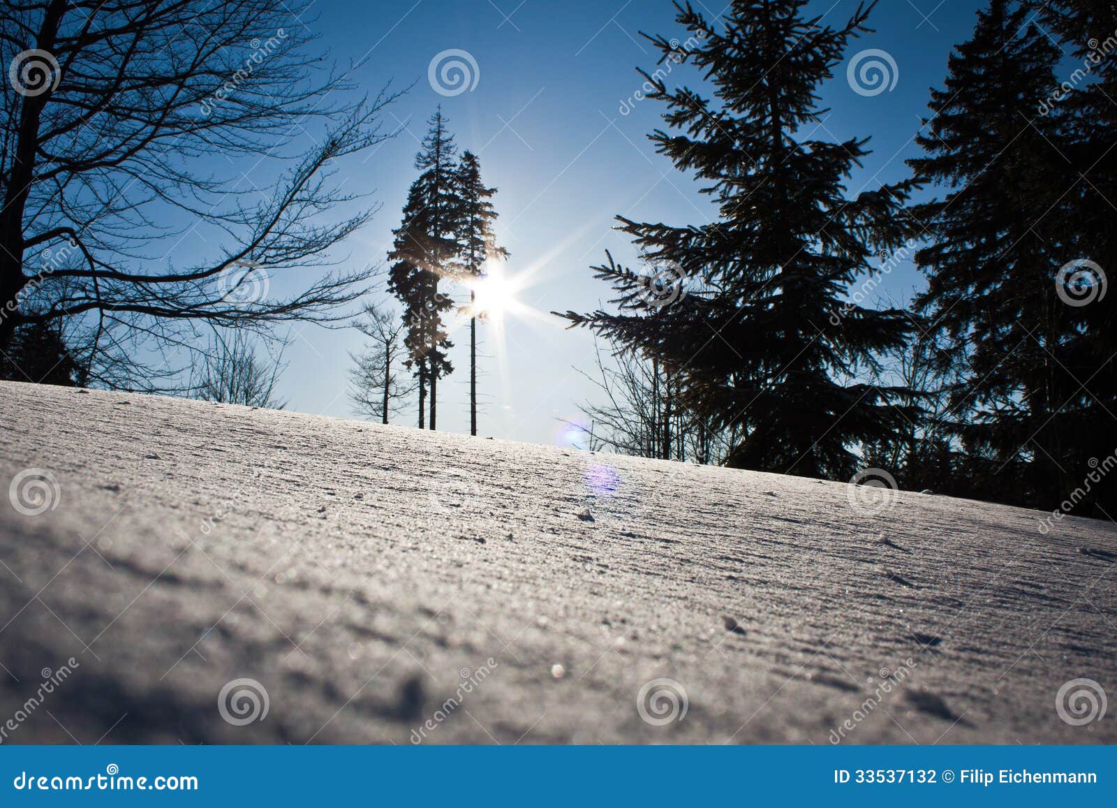 Sun and new snow stock photo. Image of mountains, snowy - 33537132