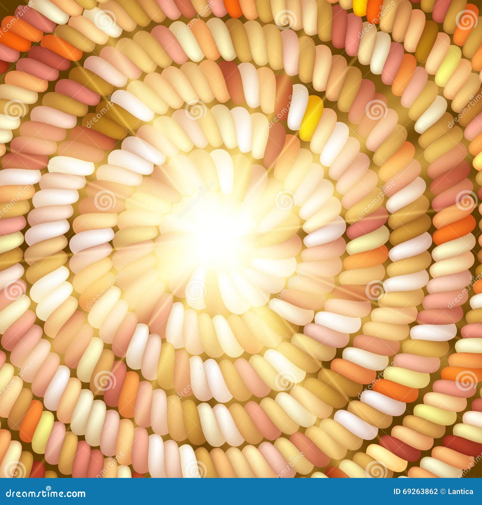 Sun and Orange Colored Rope in Spiral Stock Vector - Illustration of ...