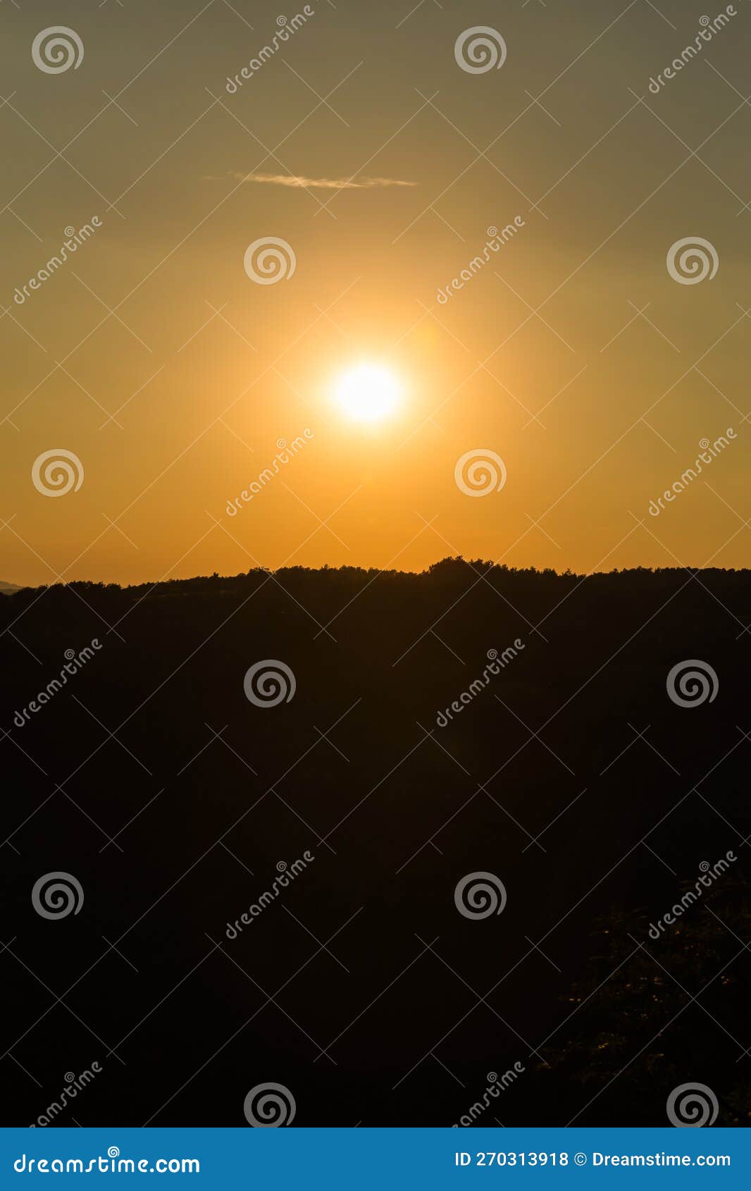 Sun in the orange sky stock photo. Image of illuminated - 270313918