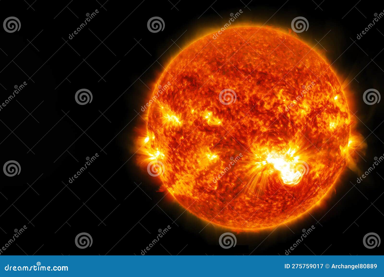 The Sun from Outer Space on a Dark Background. Elements of this Image ...