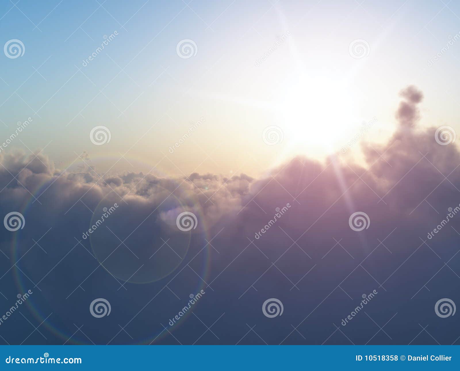Sun Over Clouds stock photo. Image of backdrop, streaks - 10518358
