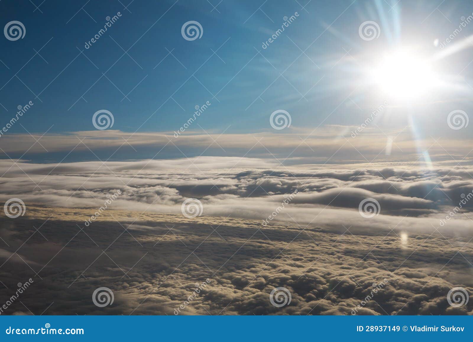 Sun over the clouds stock image. Image of radiance, peaceful - 28937149