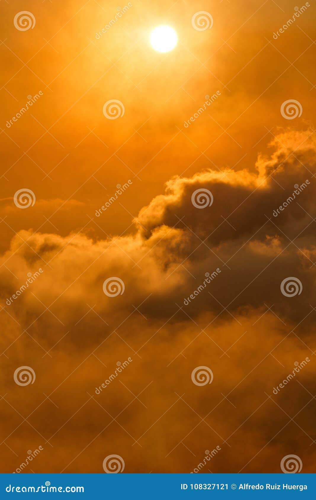 Sun Over the Clouds at Sunrise Stock Image - Image of color, idyllic ...