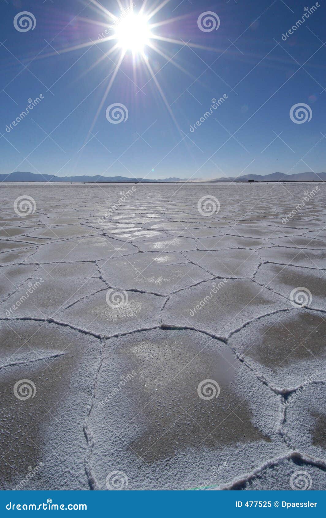 Sun over a dry salt lake stock image. Image of grande, salk - 477525