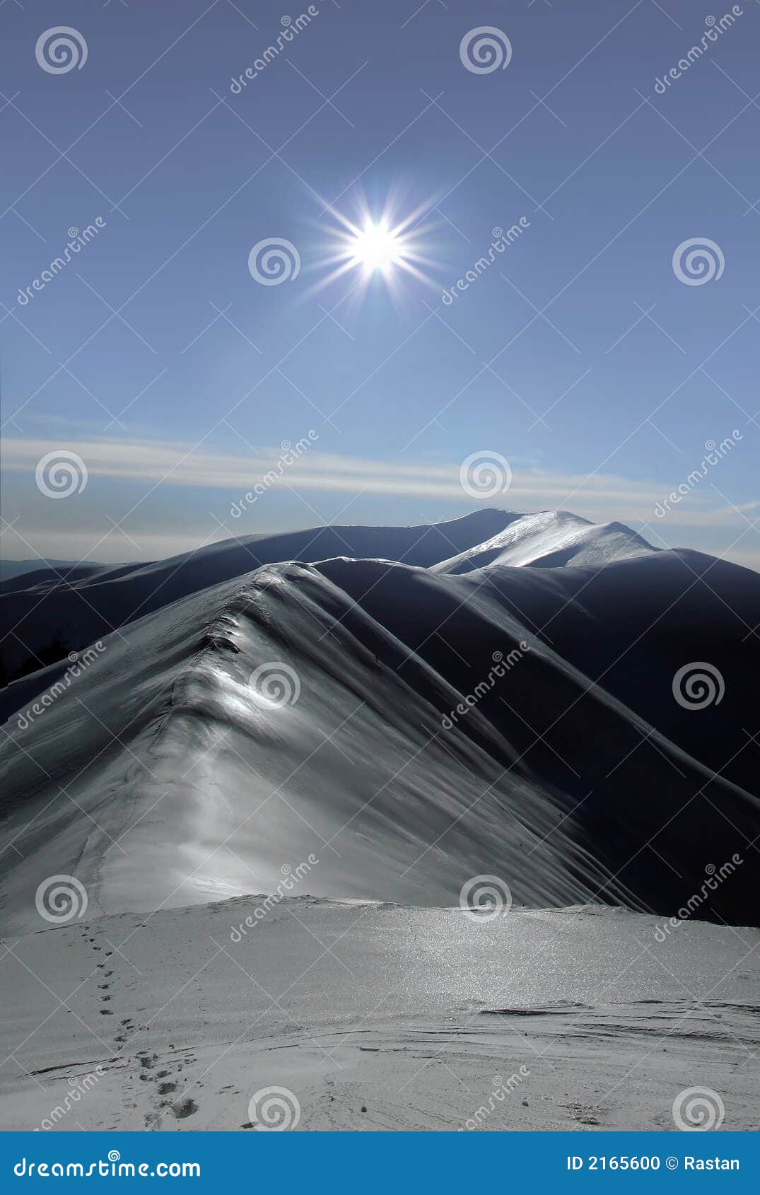 Sun over the mountain stock photo. Image of panorama, carpathian - 2165600