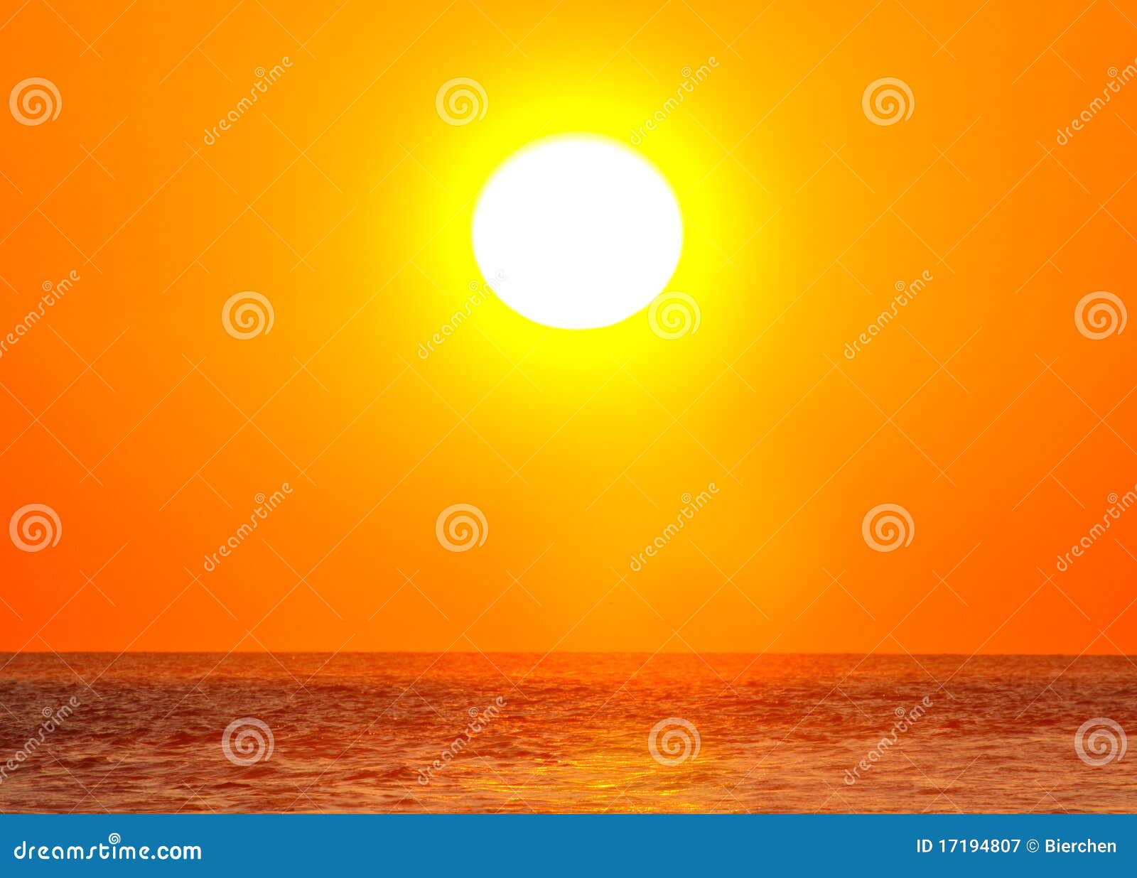Sun over the ocean stock image. Image of sunny, daytime - 17194807