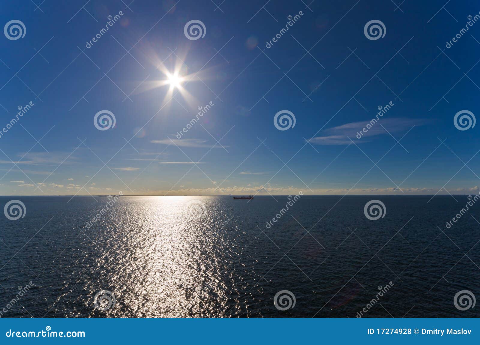 Sun over sea stock photo. Image of baltic, color, seascape - 17274928