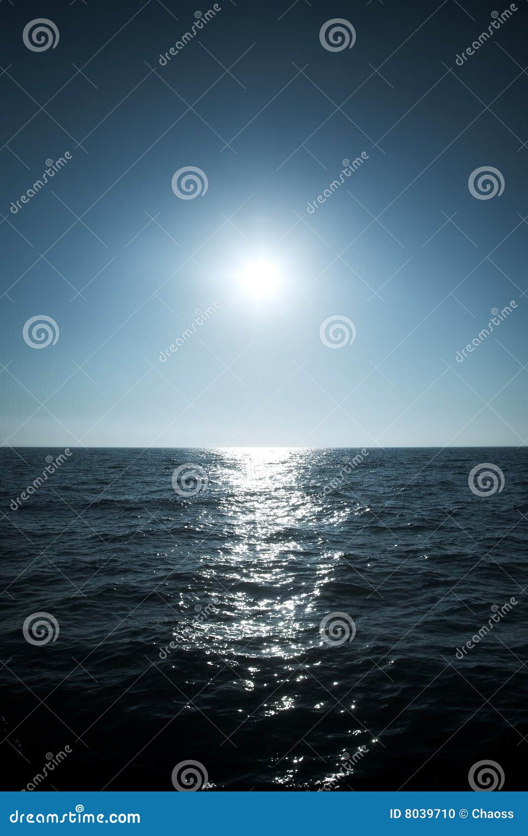 Sun over the sea horizon stock photo. Image of ocean, blue - 8039710