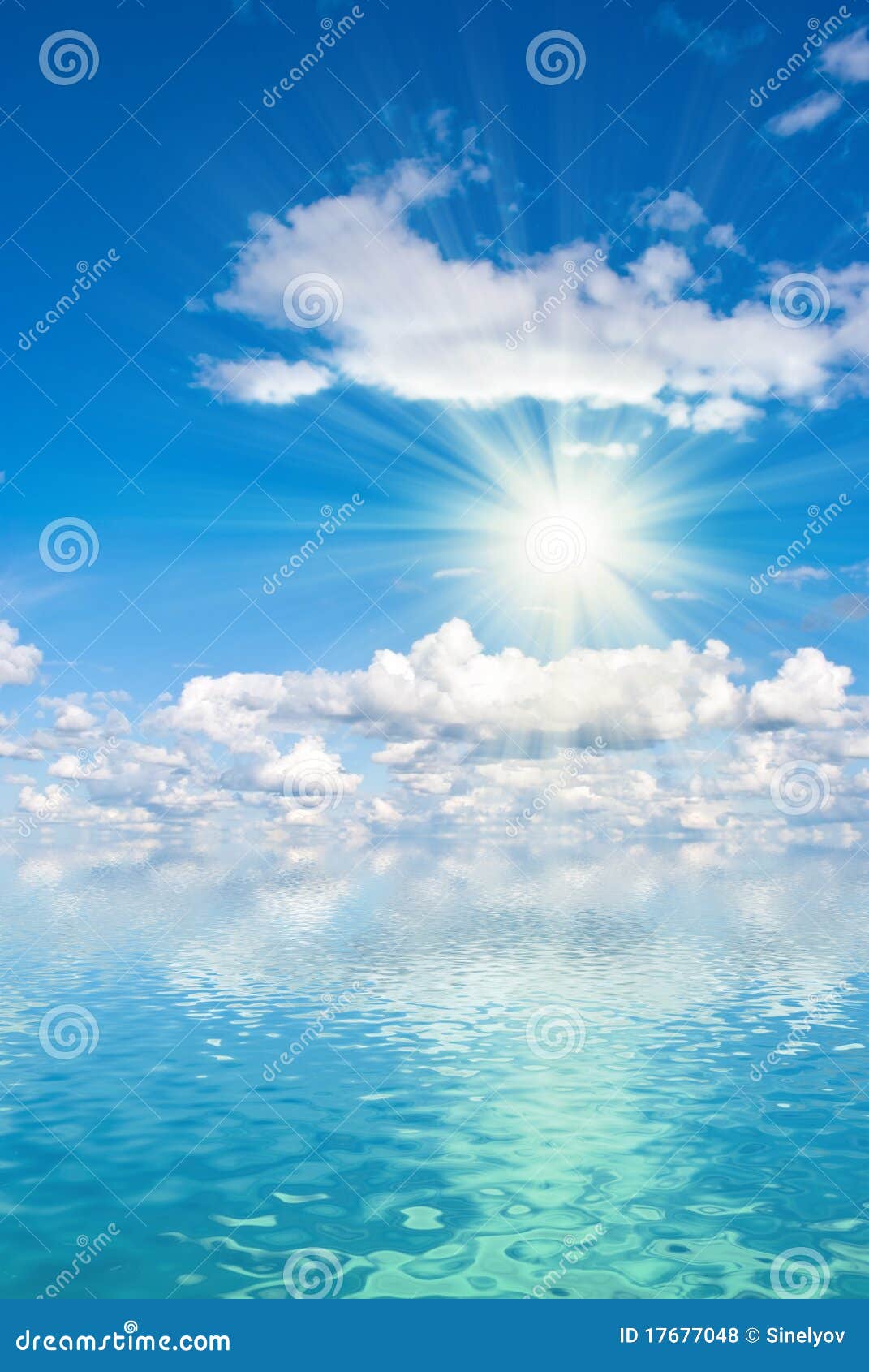 Sun over the water stock photo. Image of horizon, high - 17677048