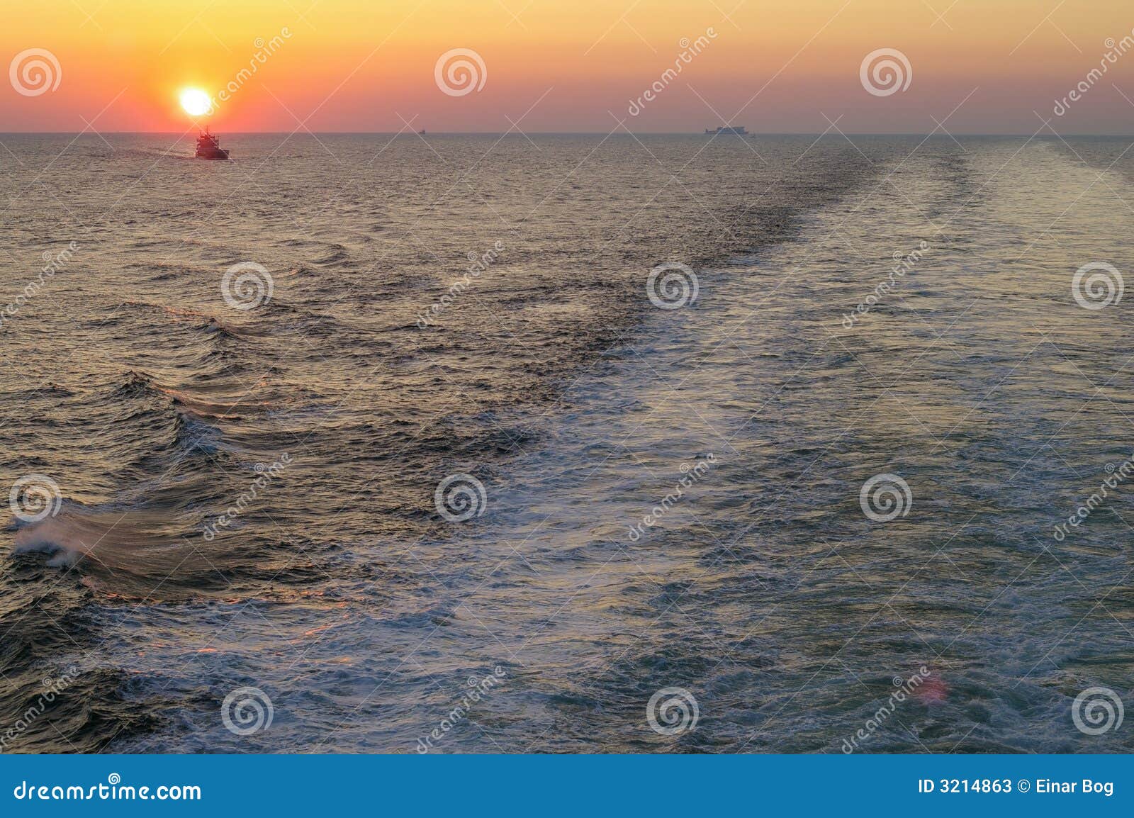 Sun over water at Skagerak stock image. Image of dawning - 3214863