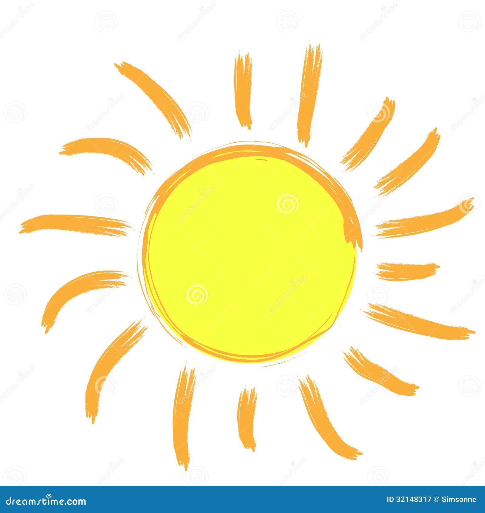 Sun painted stock illustration. Illustration of sign - 32148317