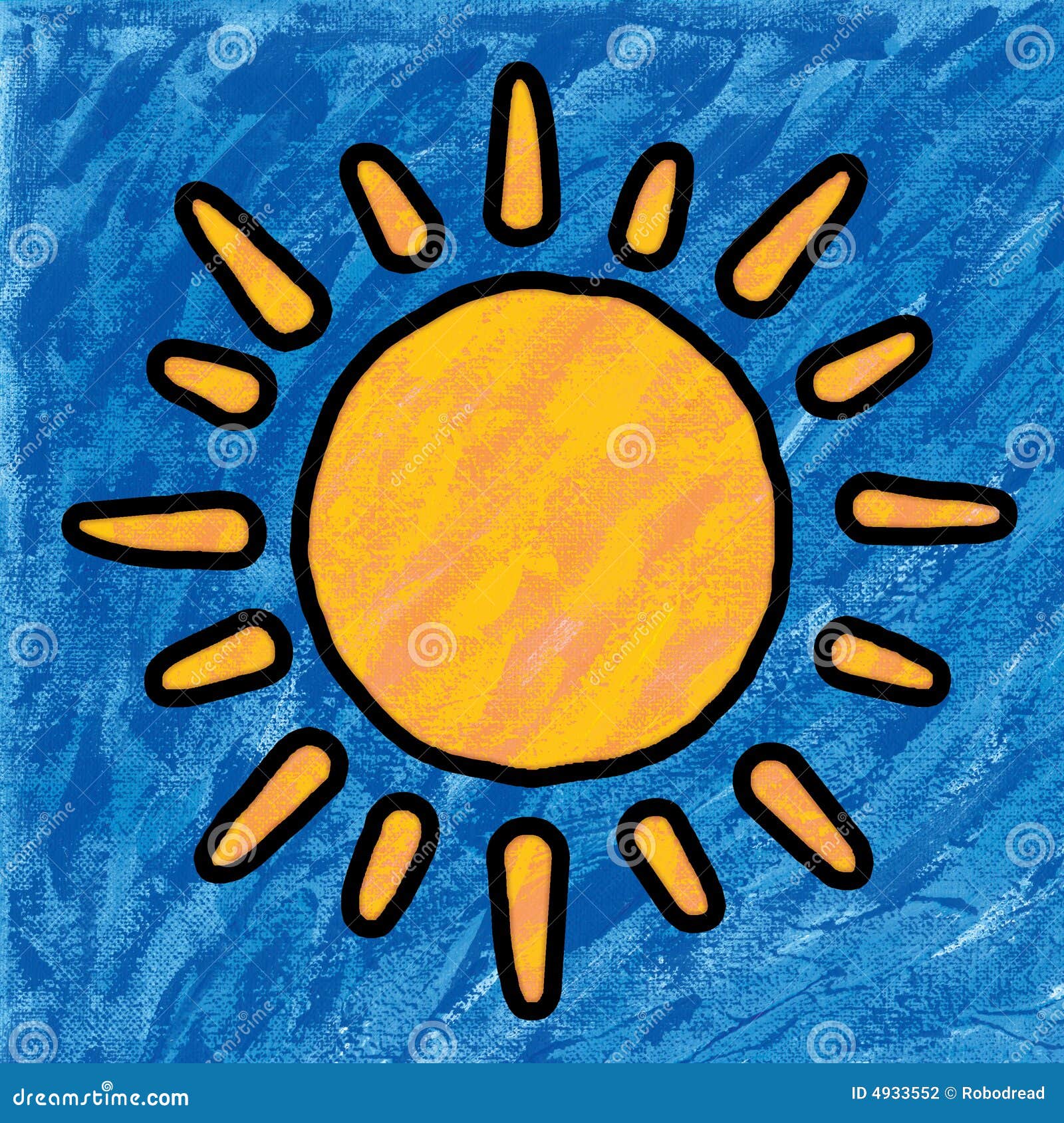Sun painting stock illustration. Illustration of bright - 4933552