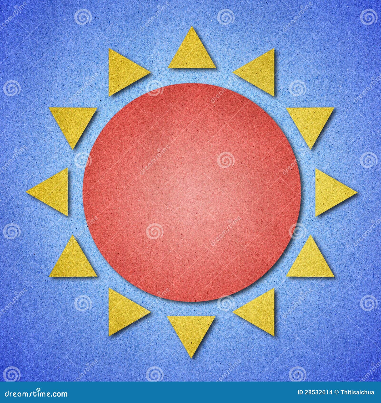 Sun paper art day time stock illustration. Illustration of nature ...
