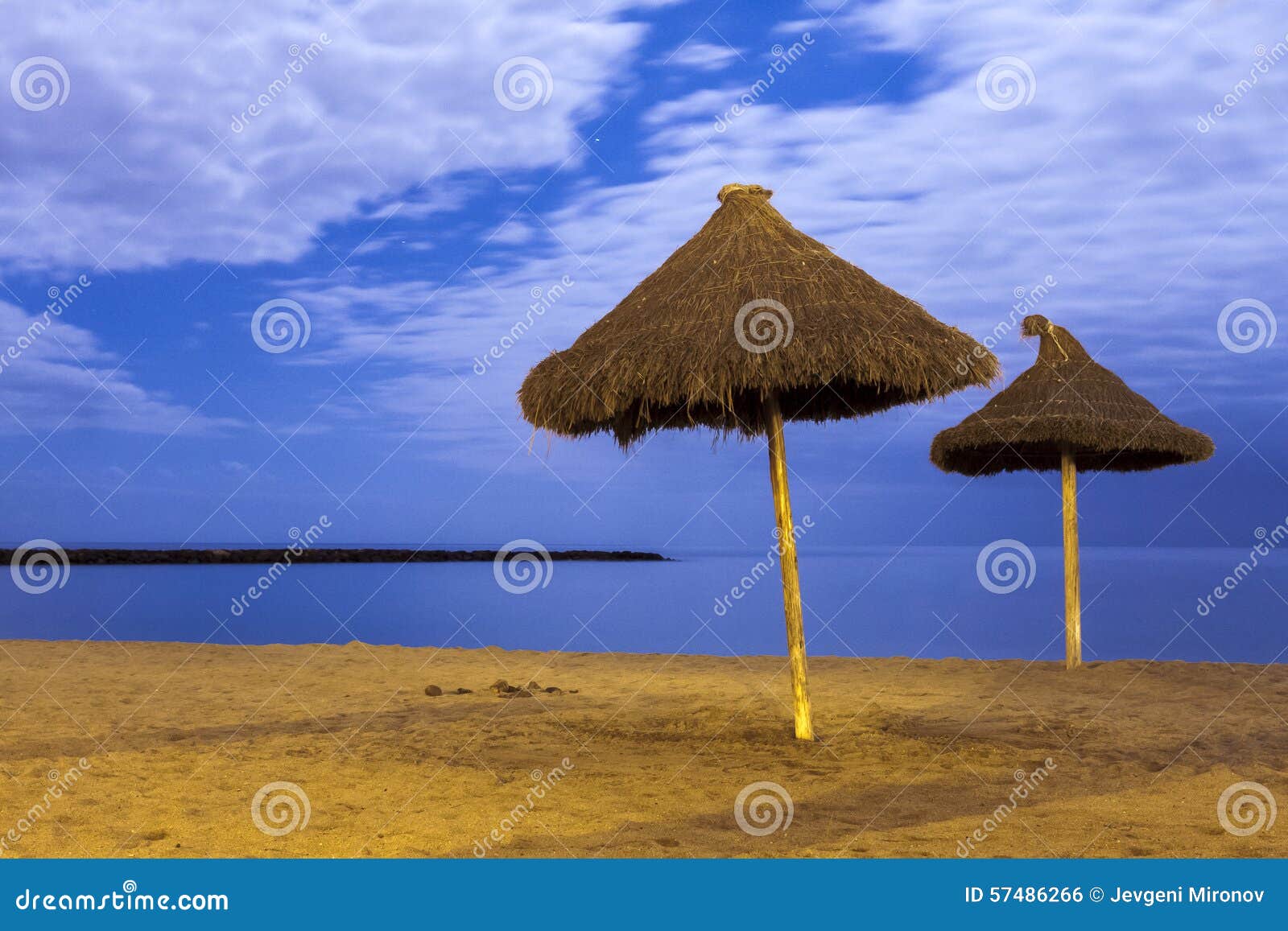 Sun parasols stock photo. Image of brolly, island, shore - 57486266