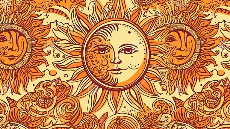 Sun. Sun Pattern. Moon. Planets. Solar System Pattern. Sun. Made with ...