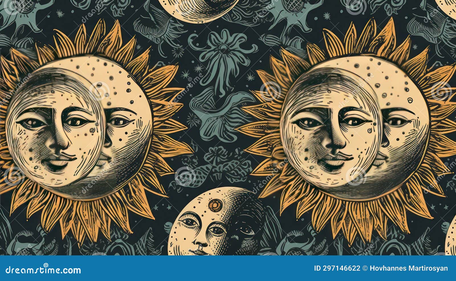 Sun. Sun Pattern. Moon. Planets. Solar System Pattern. Sun. Made with ...