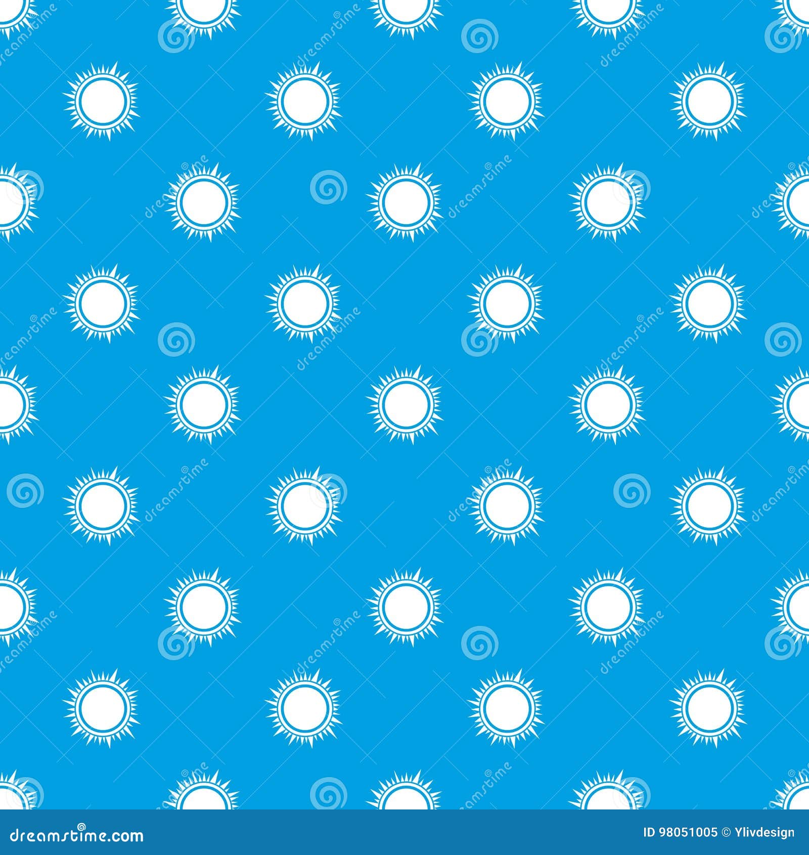 Sun pattern seamless blue stock vector. Illustration of repeating ...