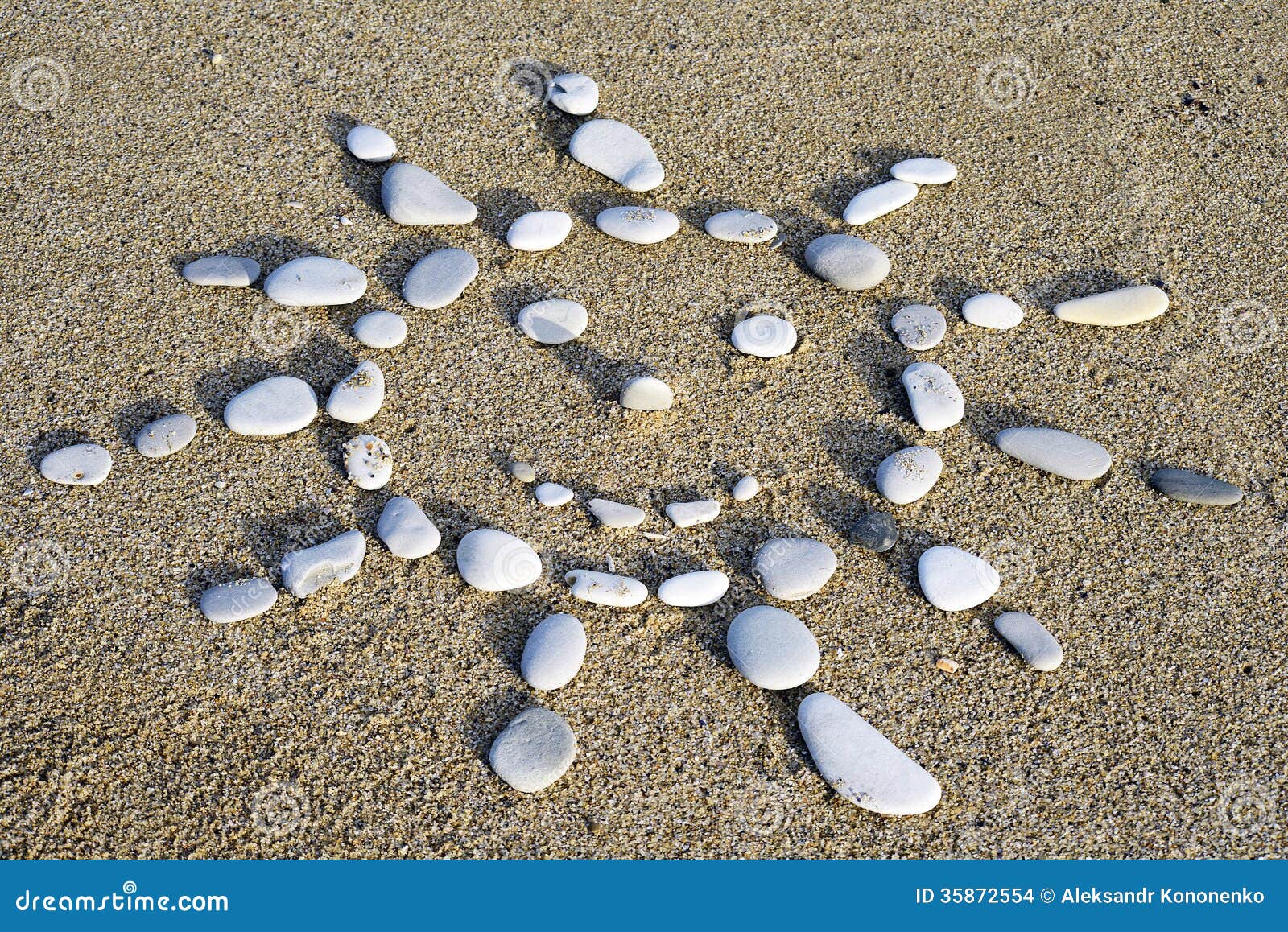 Sun from pebble stock photo. Image of size, year, childhood - 35872554