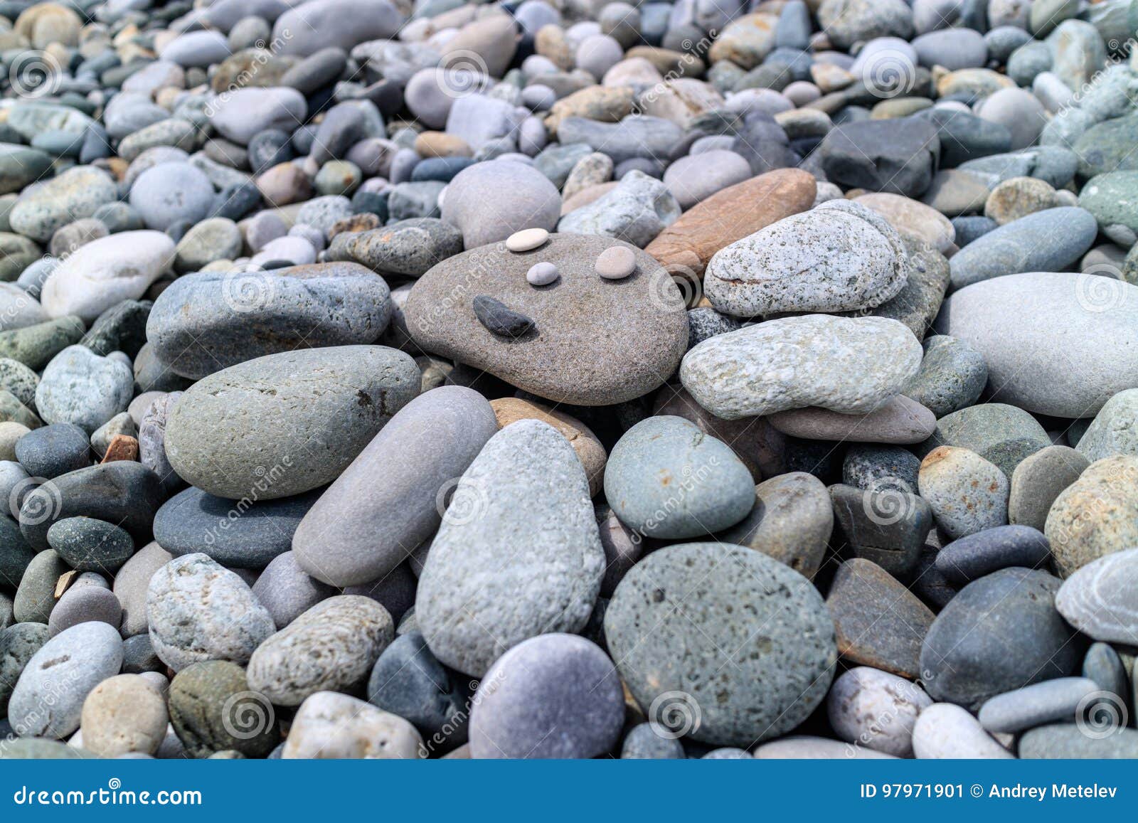 The Sun of Pebbles on the Beach Stock Image - Image of ocean, coast ...