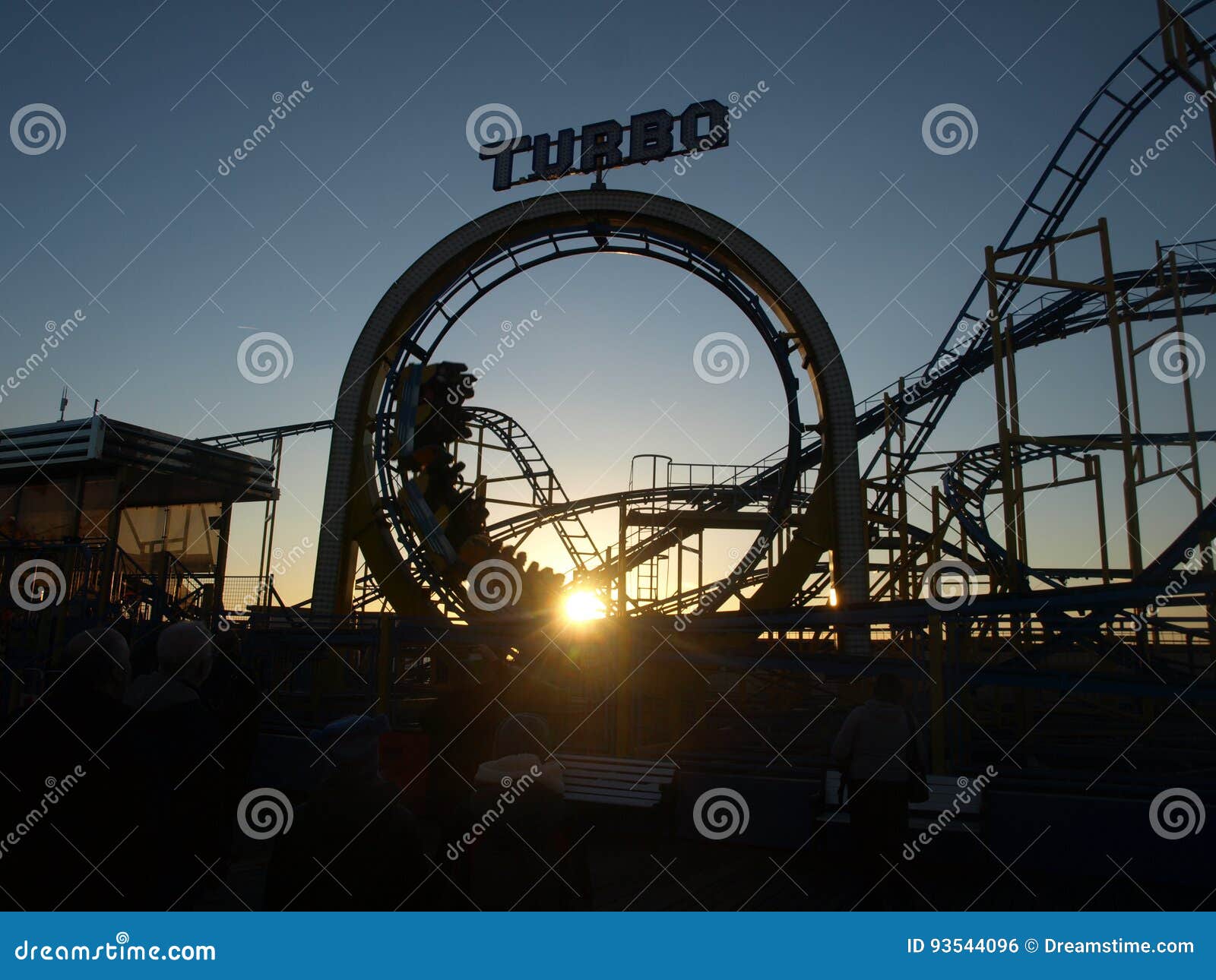 Sun Peeking through Roller Coaster in Brighton Editorial Photo - Image ...
