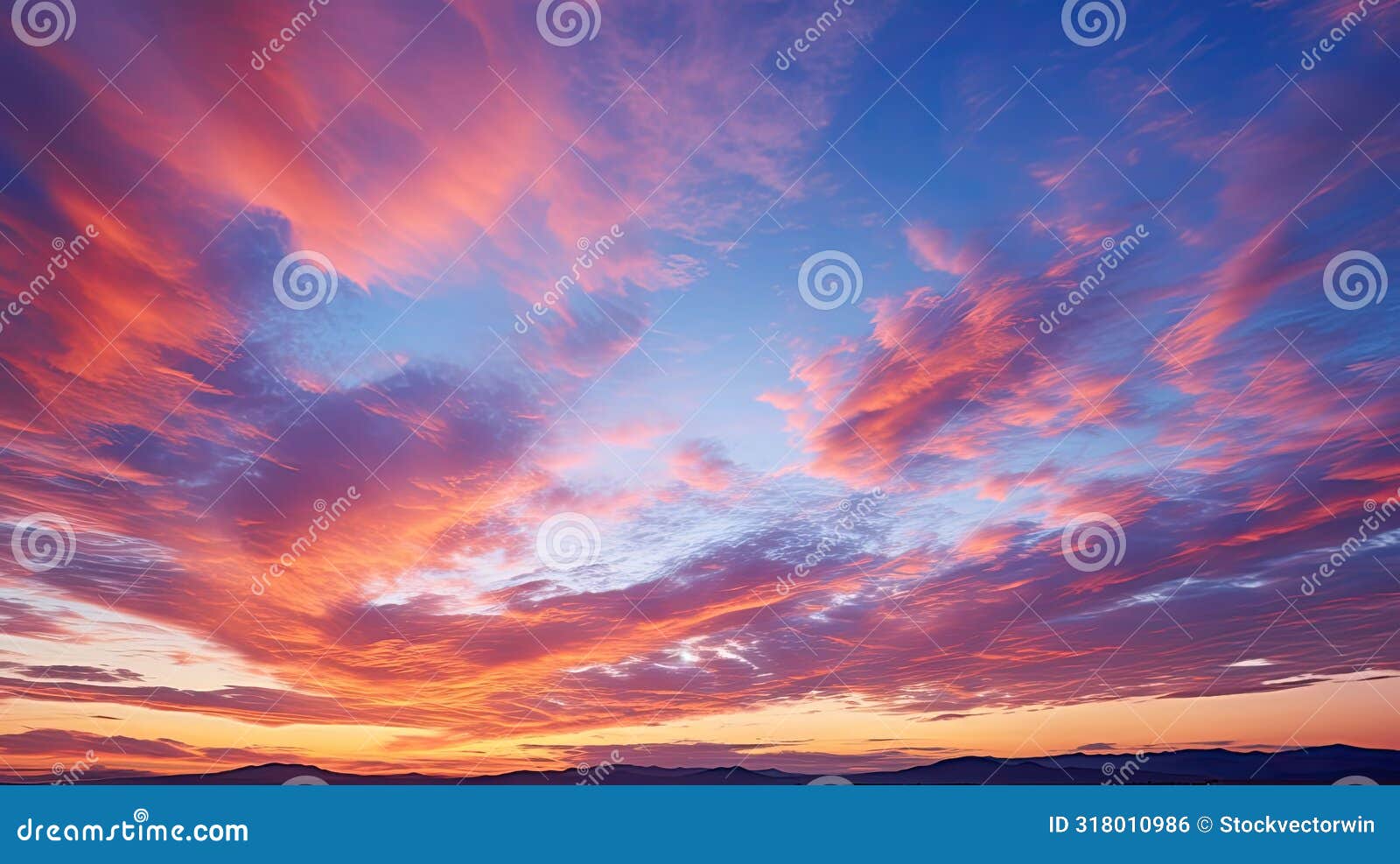 Sun pink sunset clouds stock illustration. Illustration of contrast ...