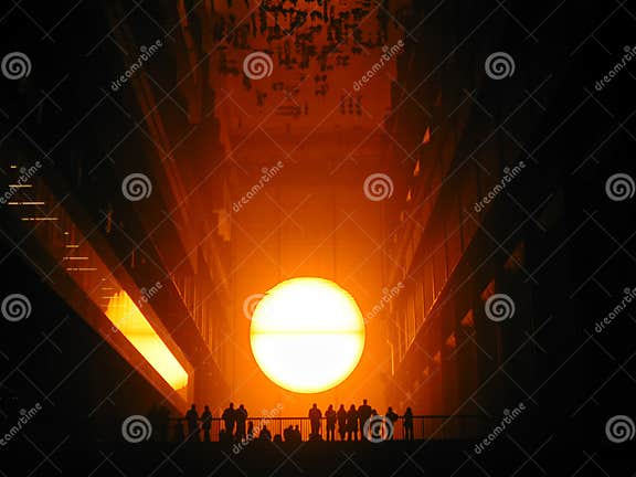 Sun a Placé Au Tate Modern 2 Photo stock éditorial - Image du sunset ...