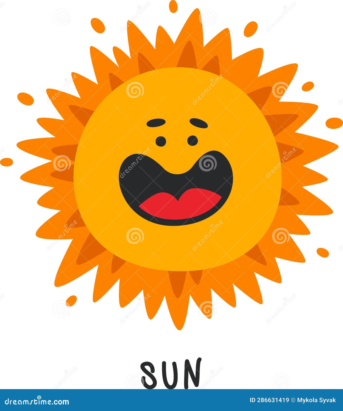 Sun Planet Character stock illustration. Illustration of planet - 286631419