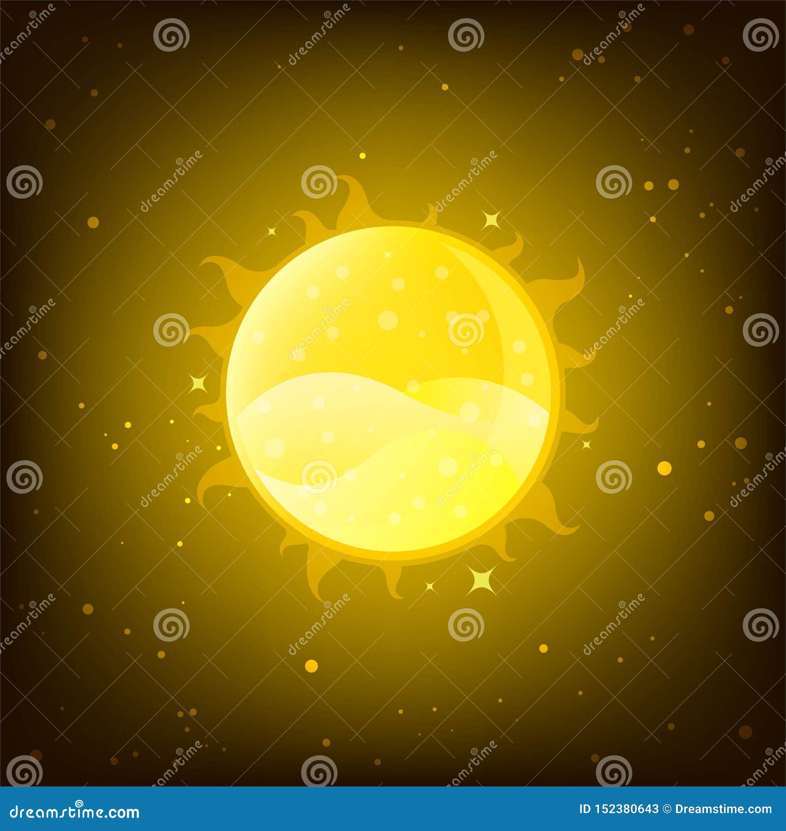 Sun, Planet in Solar System Stock Vector - Illustration of space ...