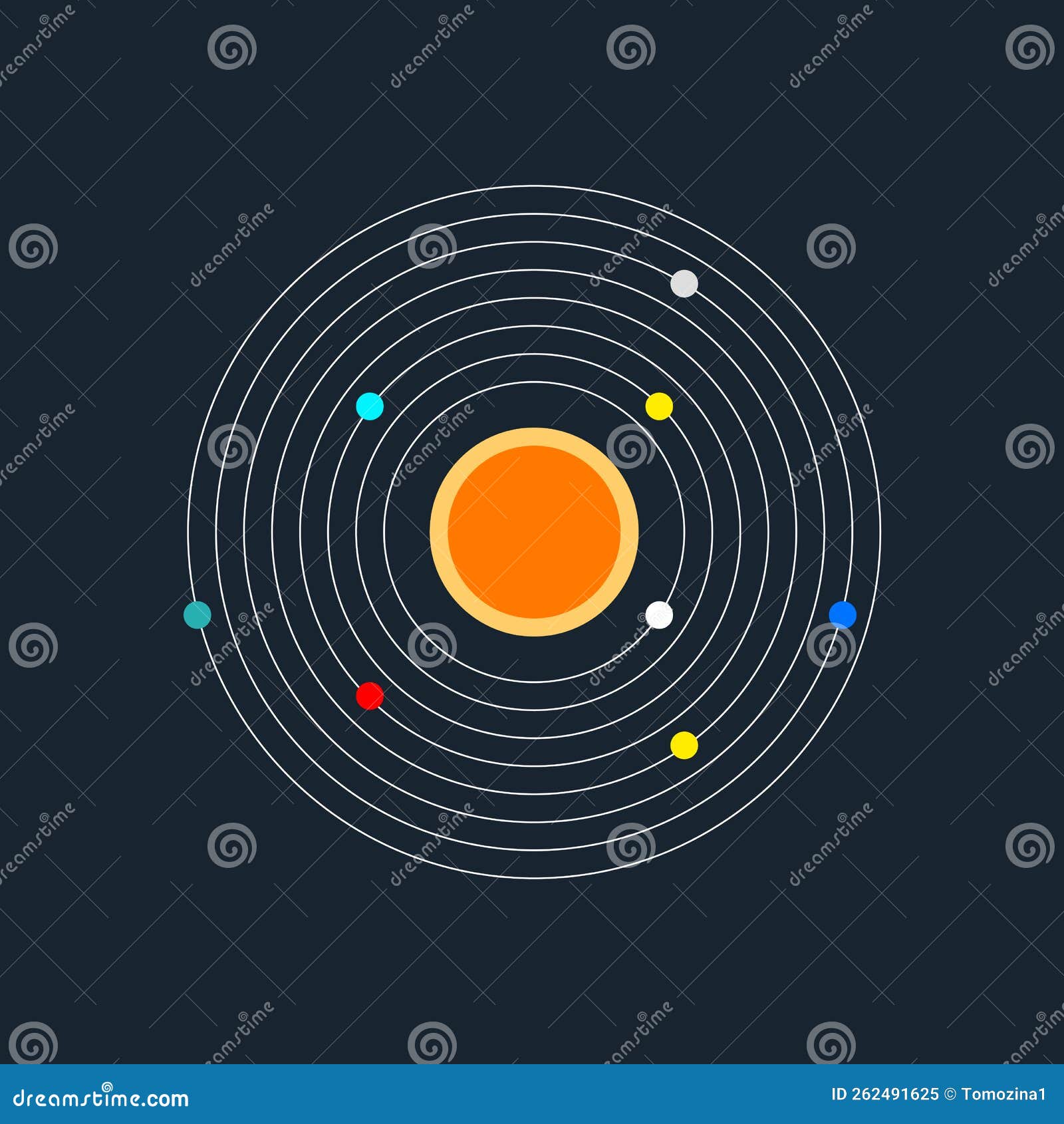Sun and planets stock vector. Illustration of pluto - 262491625