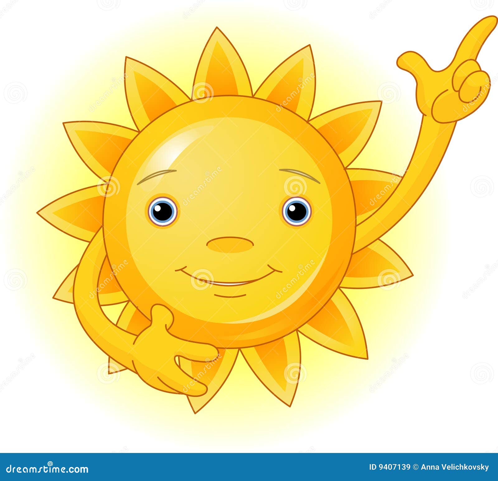 Sun Point Top stock vector. Illustration of guide, yellow - 9407139