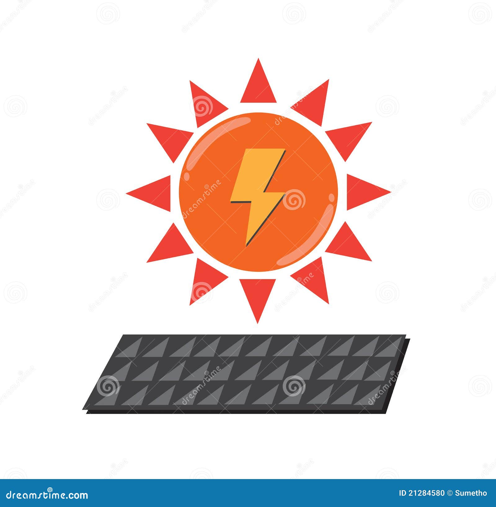 Sun Power Logo stock vector. Illustration of power, technology - 21284580