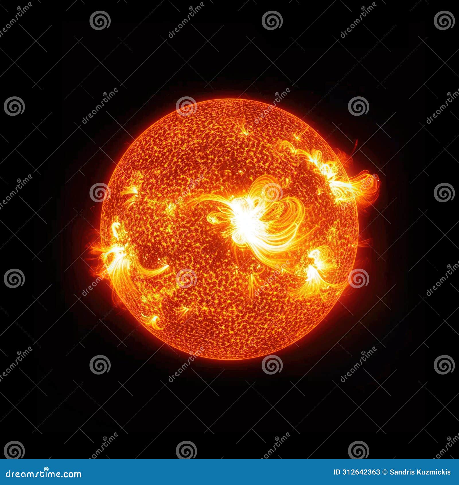 Sun with Powerful Bursting Flares with Magnetic Storms and Plasma ...